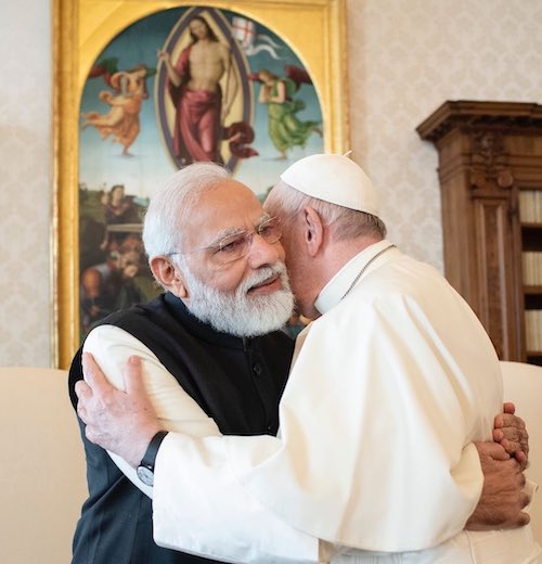 Modi meets Pope Francis - Christ & Co